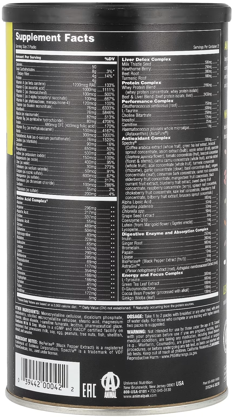Universal Animal Pak | Multi Vitamin | Supplement City