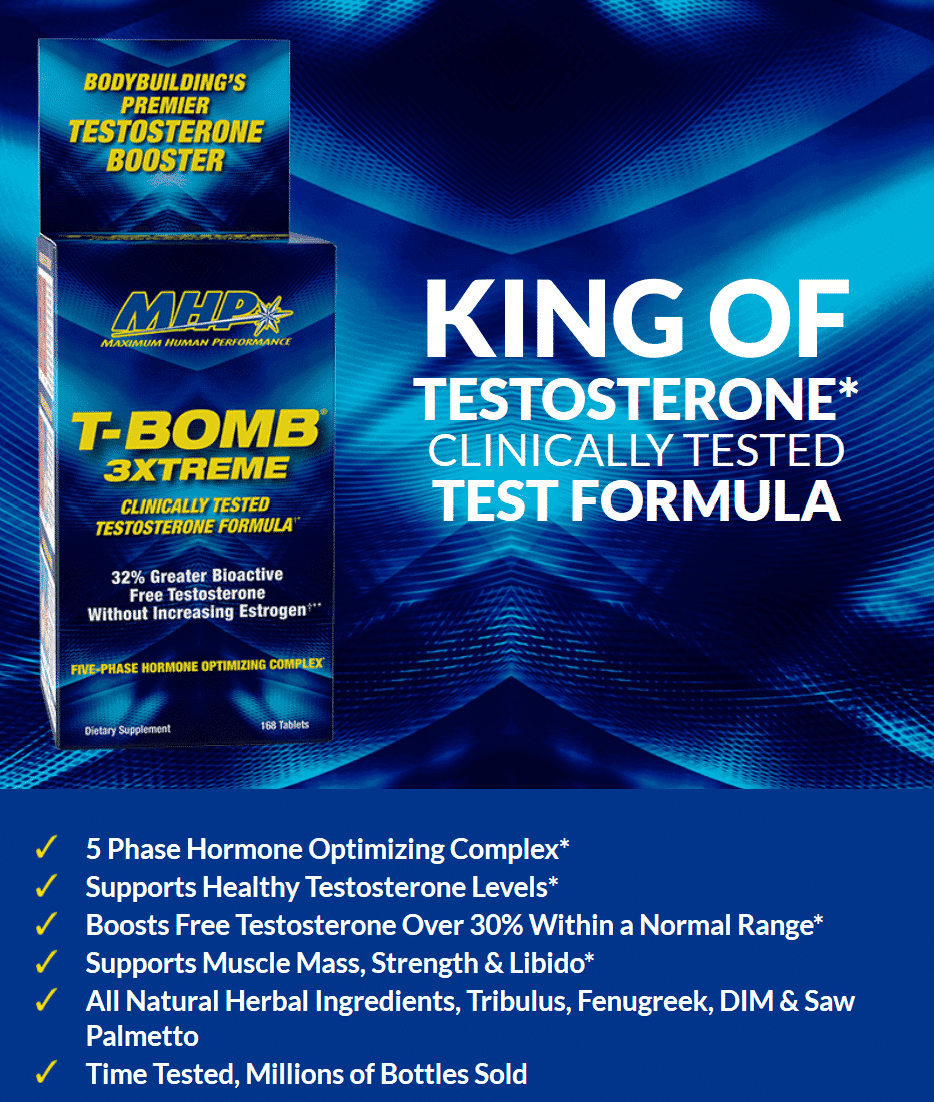 MHP T-Bomb 3xtreme 168 Tablets | Supplement City
