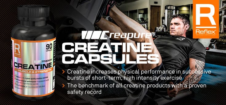Reflex Creapure Creatine Capsules banner - Supplement City