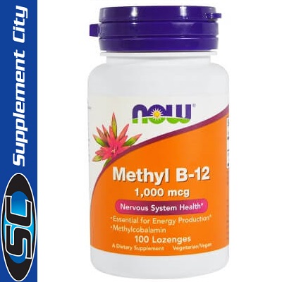Now Methyl B-12 60 Lozenges | 10,000mcg | Supplement City