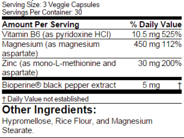 jym zma label - Supplement City