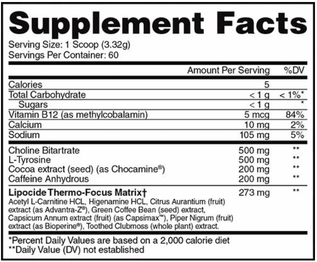 evogen lipocide ir label - Supplement City