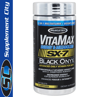 MuscleTech VitaMax Energy & Metabolism SX-7 Black Onyx For Men ...