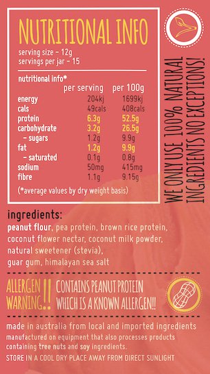 macro-mike-powdered-peanut-butter-label - Supplement City