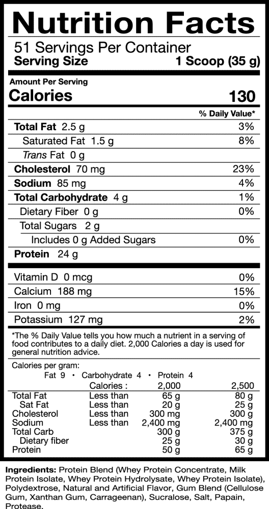 RSP Nutrition Whey label - Supplement City