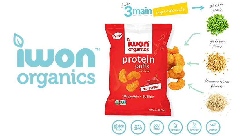 Iwon Organic Red Pepper Protein Puffs banner - Supplement City