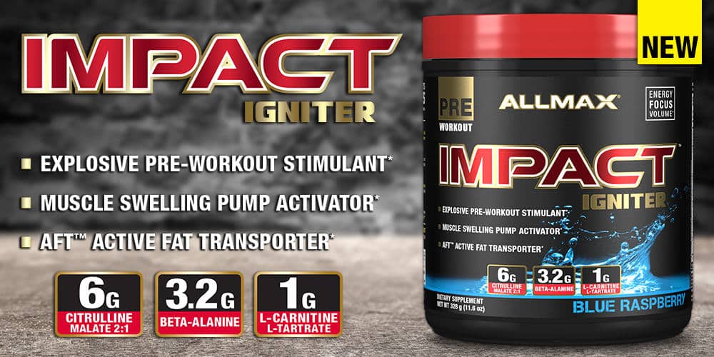 Allmax Impact Igniter banner - Supplement City