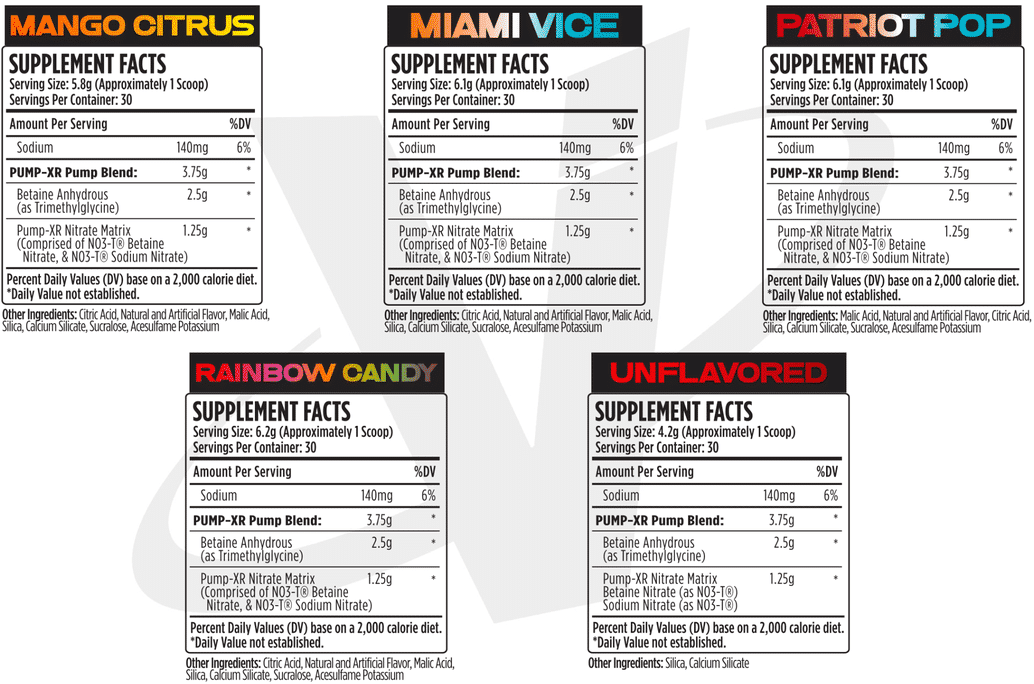 VMI Sports Pump-XR label - Supplement City