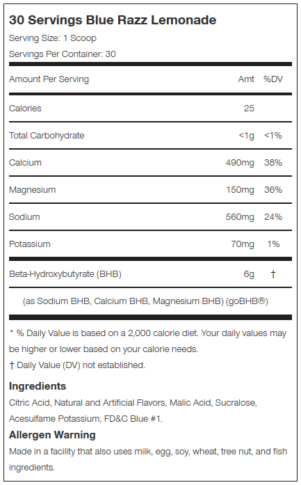 rule 1 bhb label - Supplement City