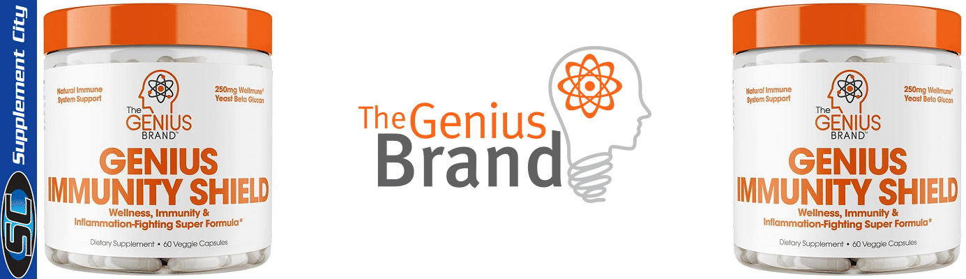 The Genius Brand Immunity Shield banner - Supplement City