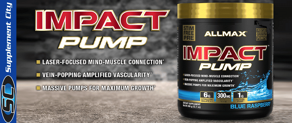 Allmax Impact Pump banner - Supplement City