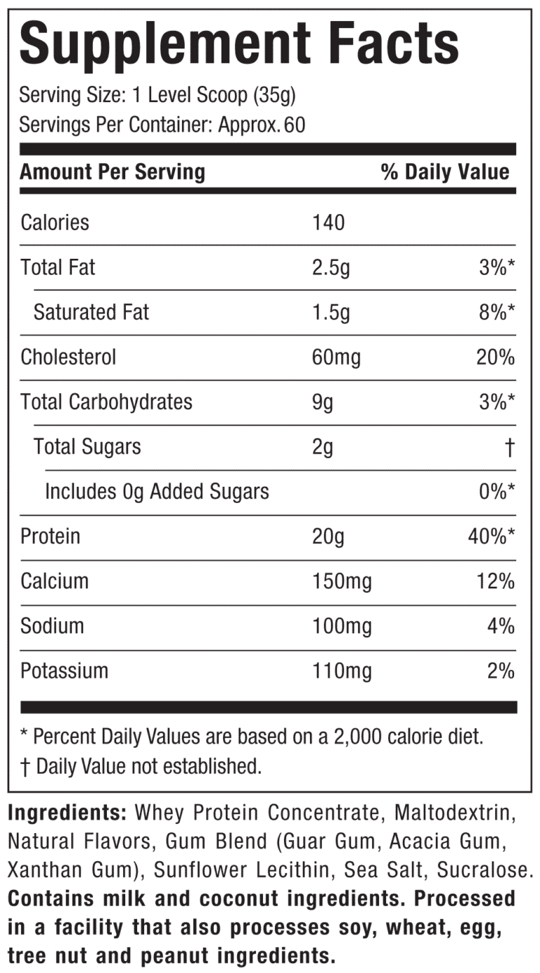 Muscletech Grass-Fed 100% Whey Protein label vanilla - Supplement City