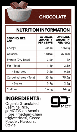 100% pure cream of rice label - Supplement City