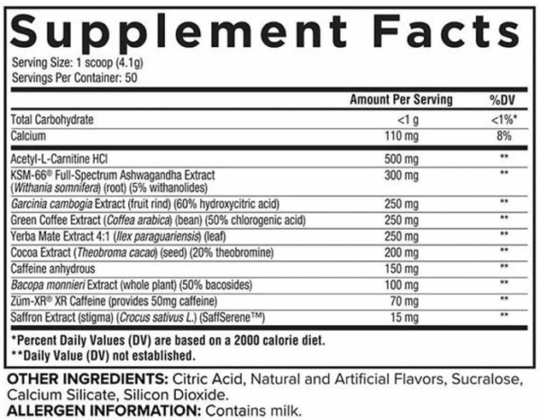 Core Nutritionals Burn 205g | Fat Burner | Supplement City