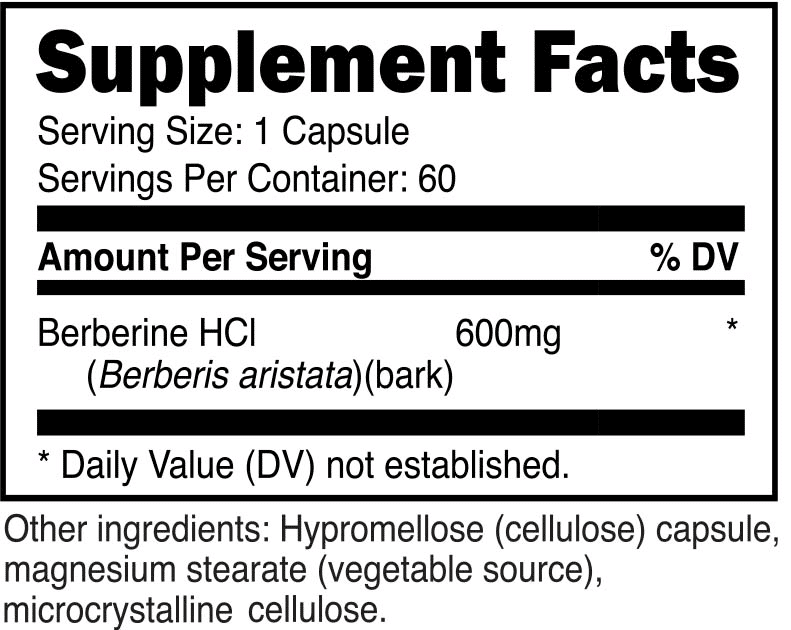 Nutricost Berberine label - Supplement City