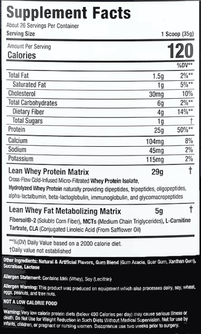 Musclesport Lean Whey Iso-Hydro 910g | Supplement City